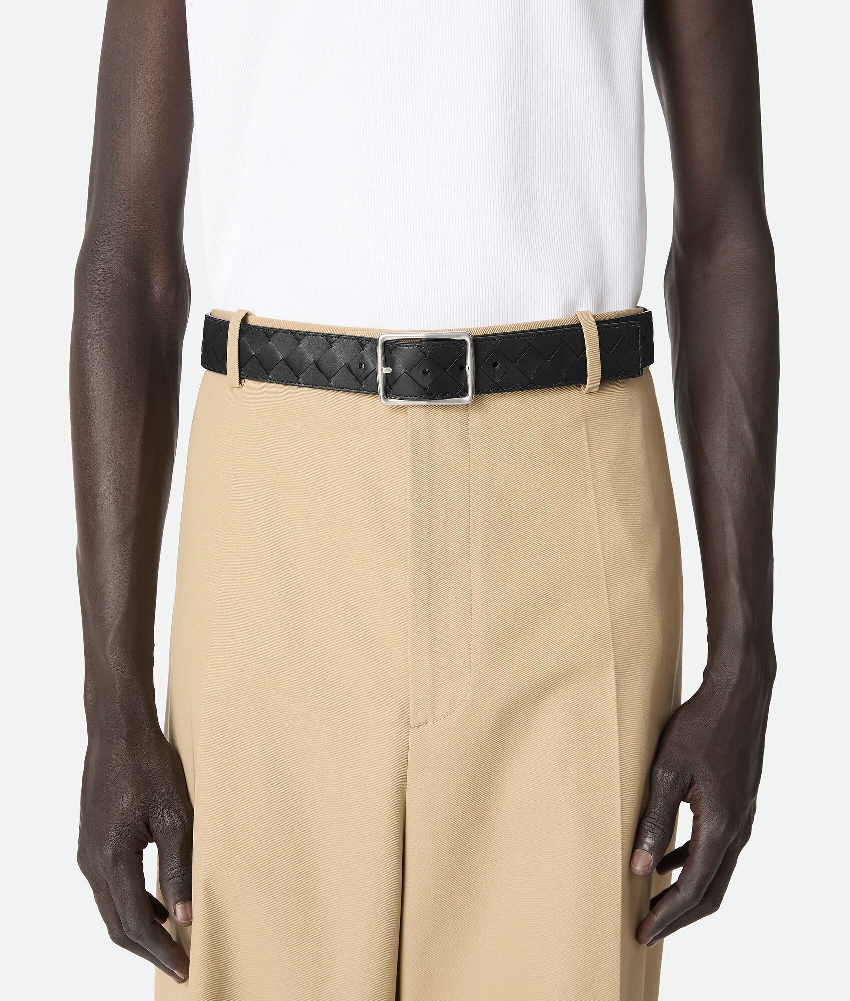 Cinturón Reverso para Hombre en Black/crocodile | Bottega Veneta MX