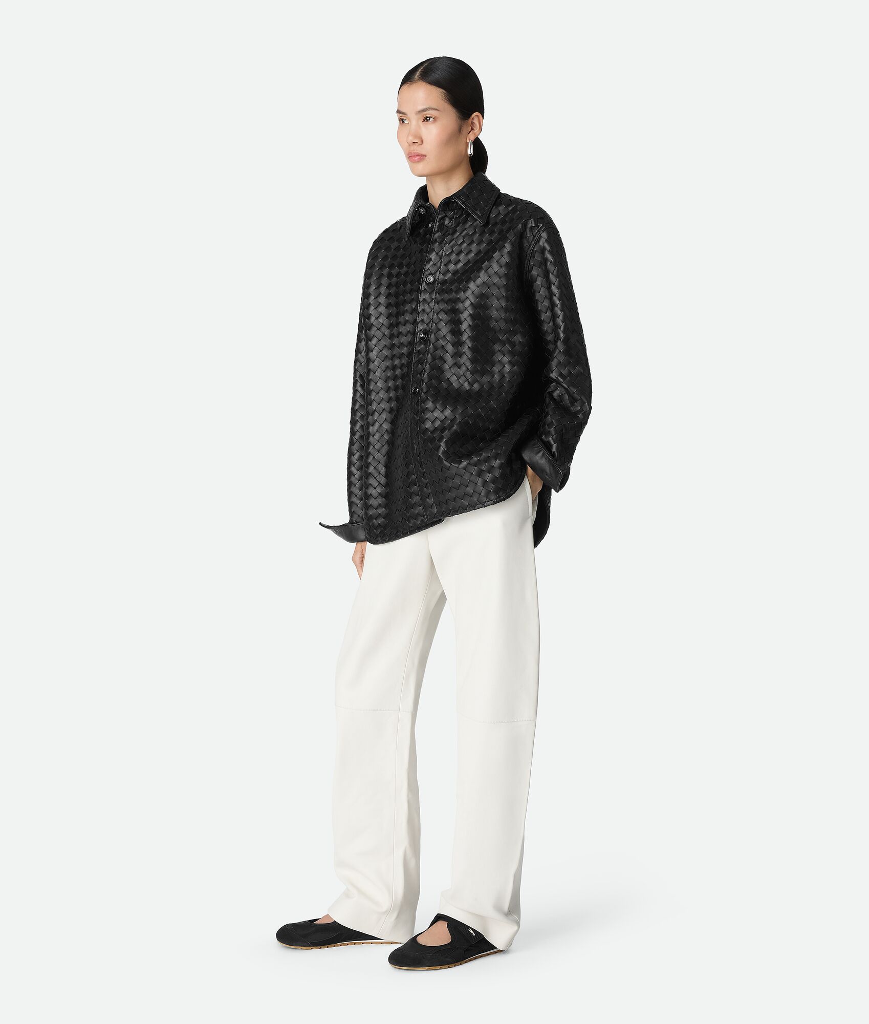 Women's Orbit Flash Mary-Jane Sneaker in Black | Bottega Veneta AU
