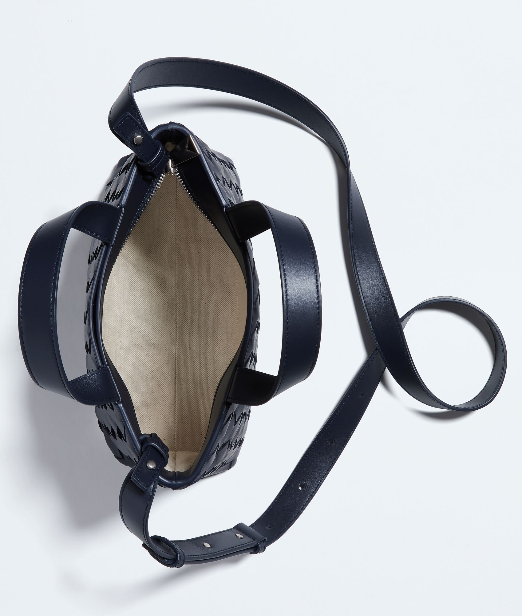 Men's Mini Intrecciato Zipped Tote in Midnight | Bottega Veneta AU