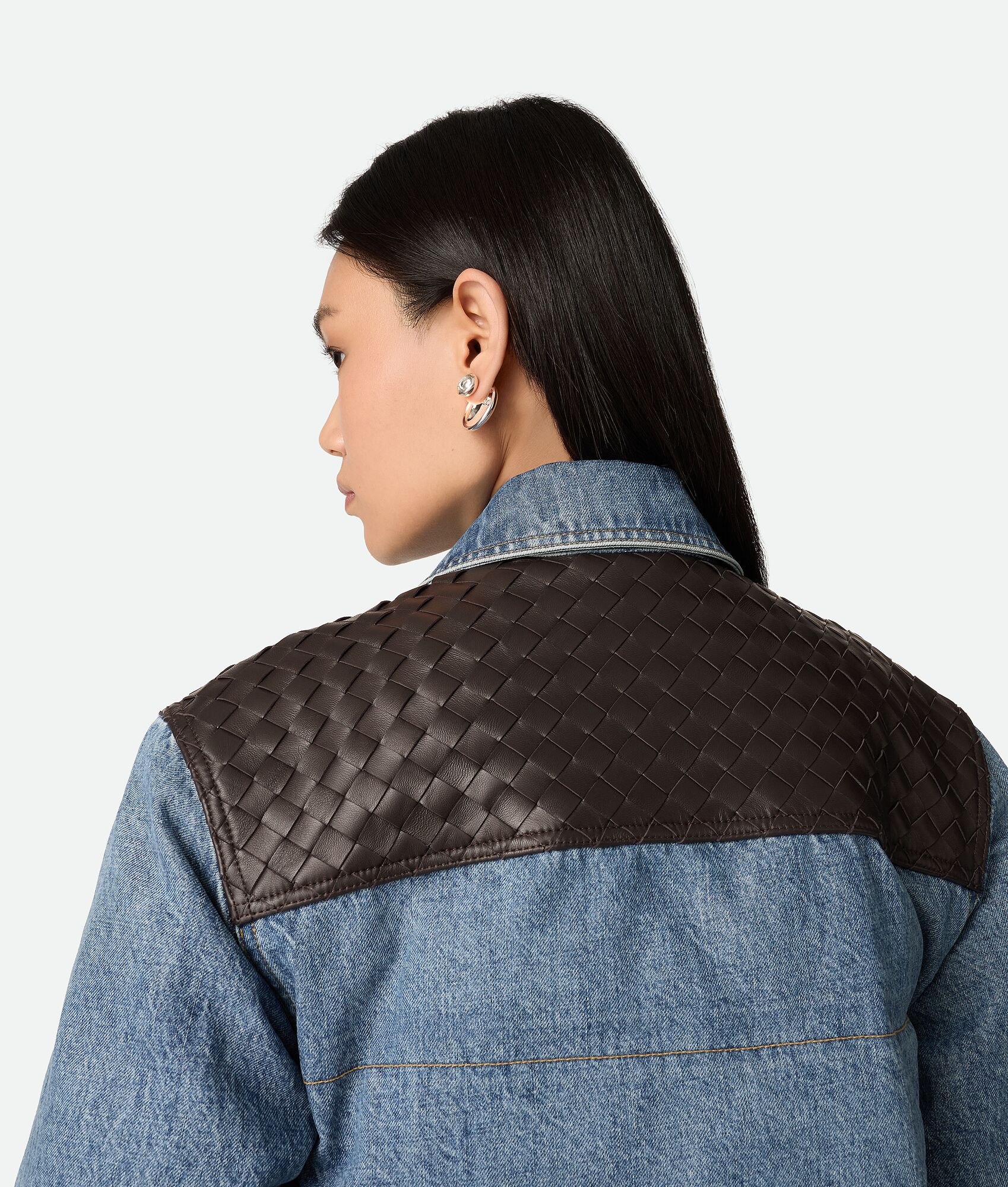 Women's Vintage Indigo Denim Jacket in Mid blue | Bottega Veneta US