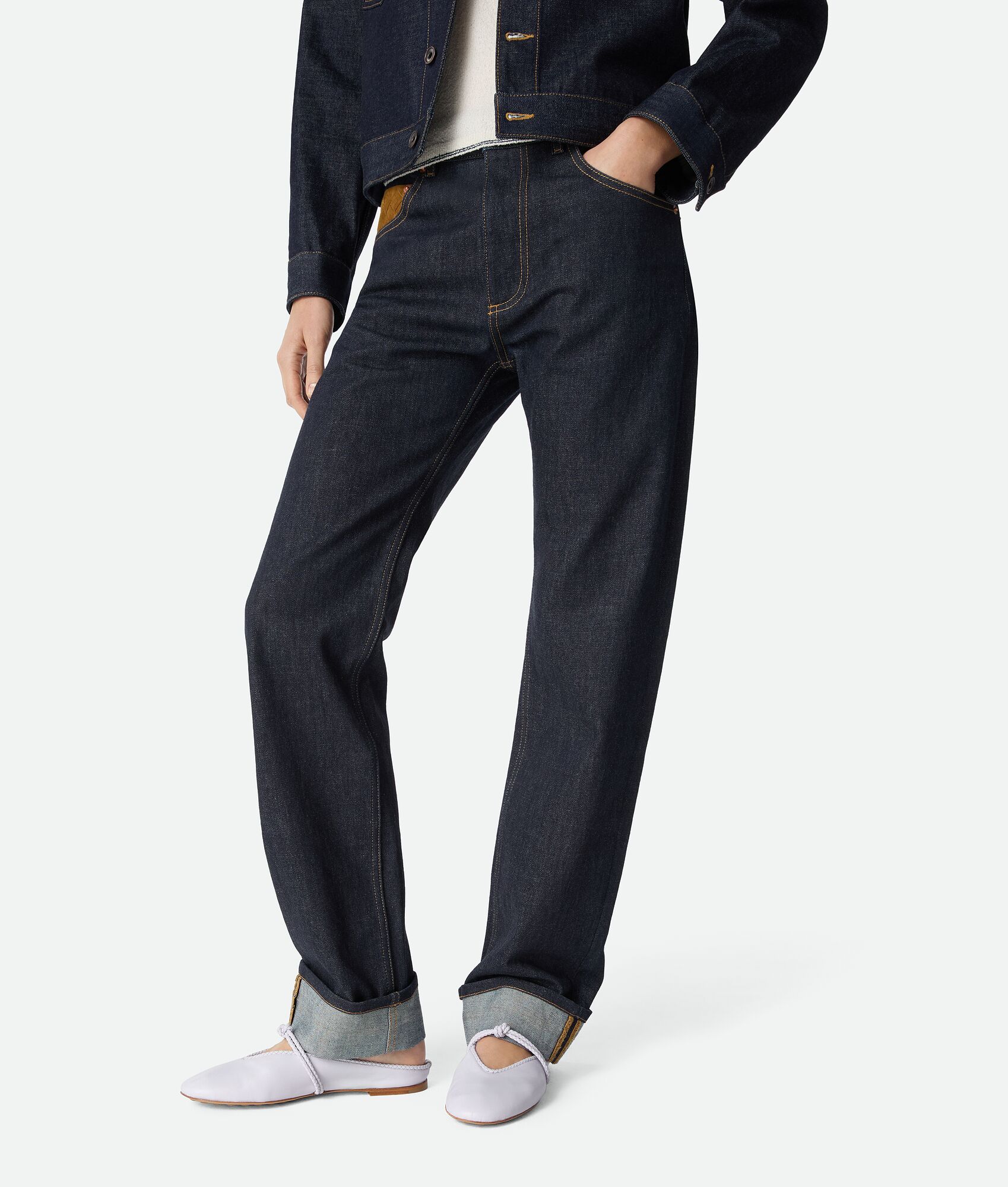 Women's Rosa Mary-Jane Ballerina in Mirth washed | Bottega Veneta SG