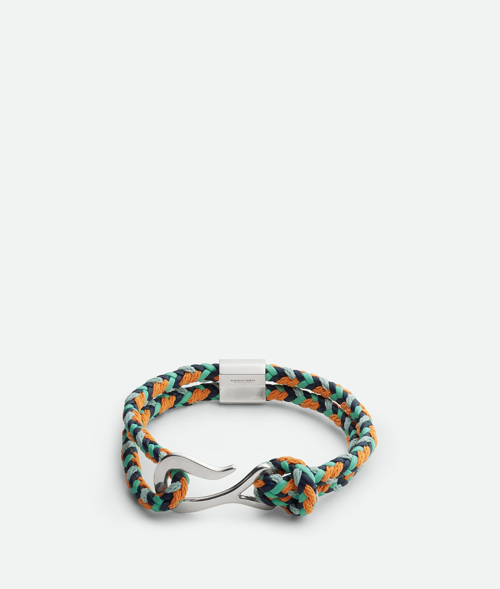 그린 오아시스다크 사파이어브레이드 가죽 브레이슬릿 Bottega Veneta® Kr