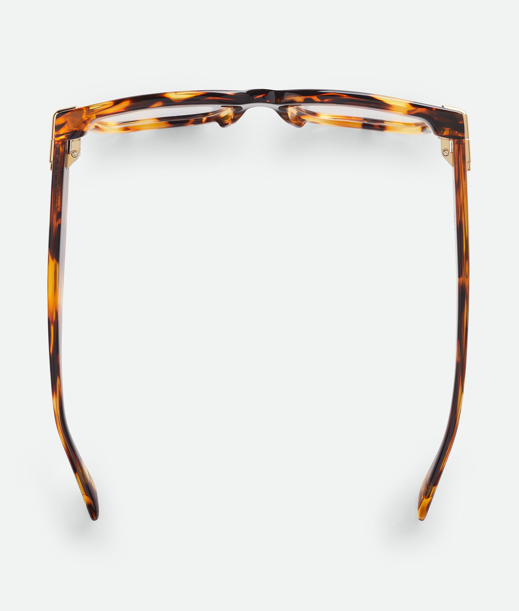 Mitre Square Eyeglasses in Havana/transparent | Bottega Veneta US