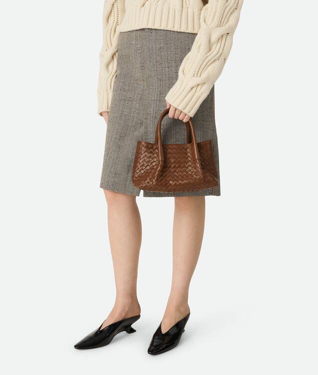 Bottega Veneta® Women's Small Pinacoteca in Nocciola/amber. Shop online ...