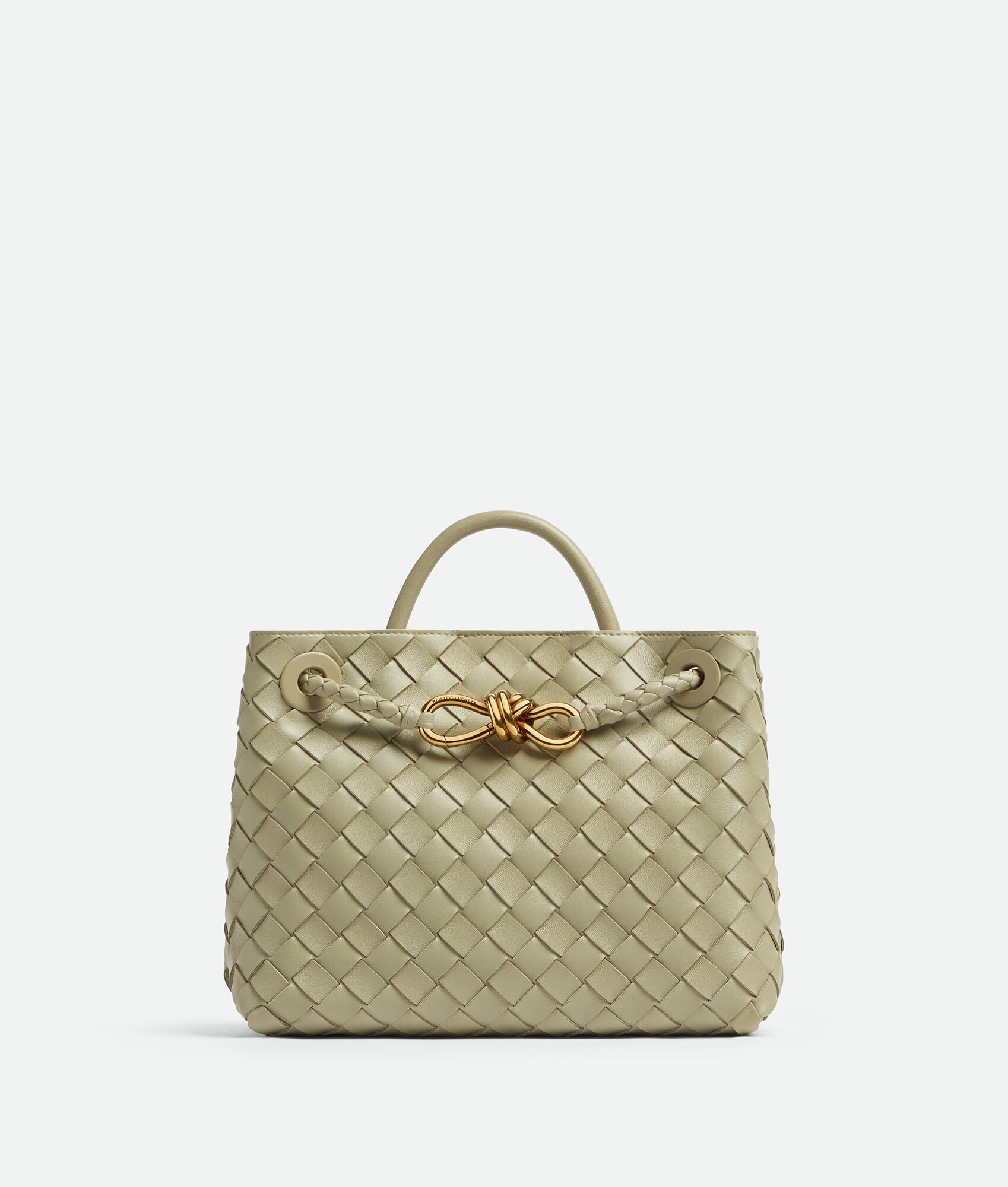 Bottega Veneta® Women's Small Andiamo in Travertine. Shop online now.