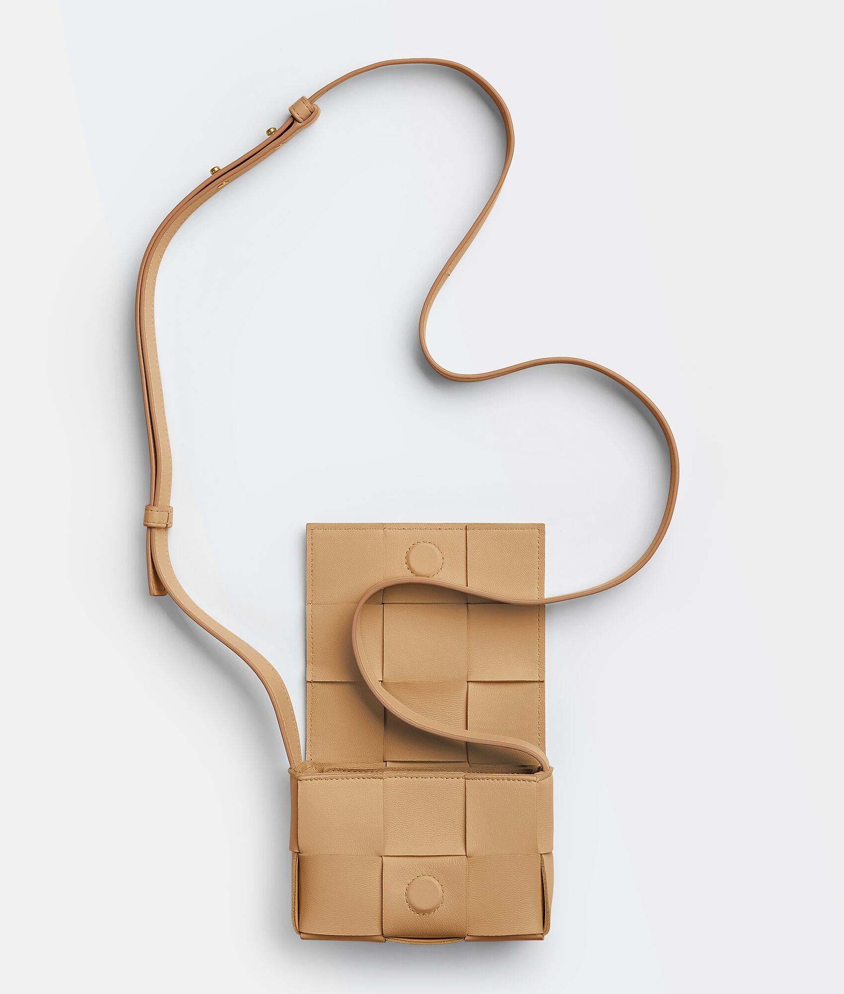 Bottega Veneta® Mini Loop Camera Bag in Almond. Shop online now.