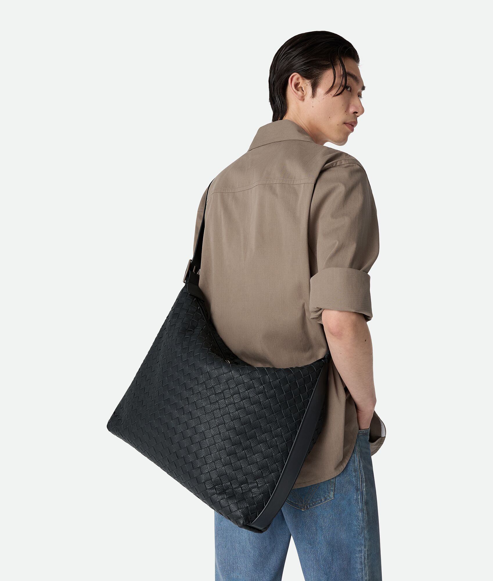 Bottega Veneta® Men's Traveler in Ardoise. Shop online now.