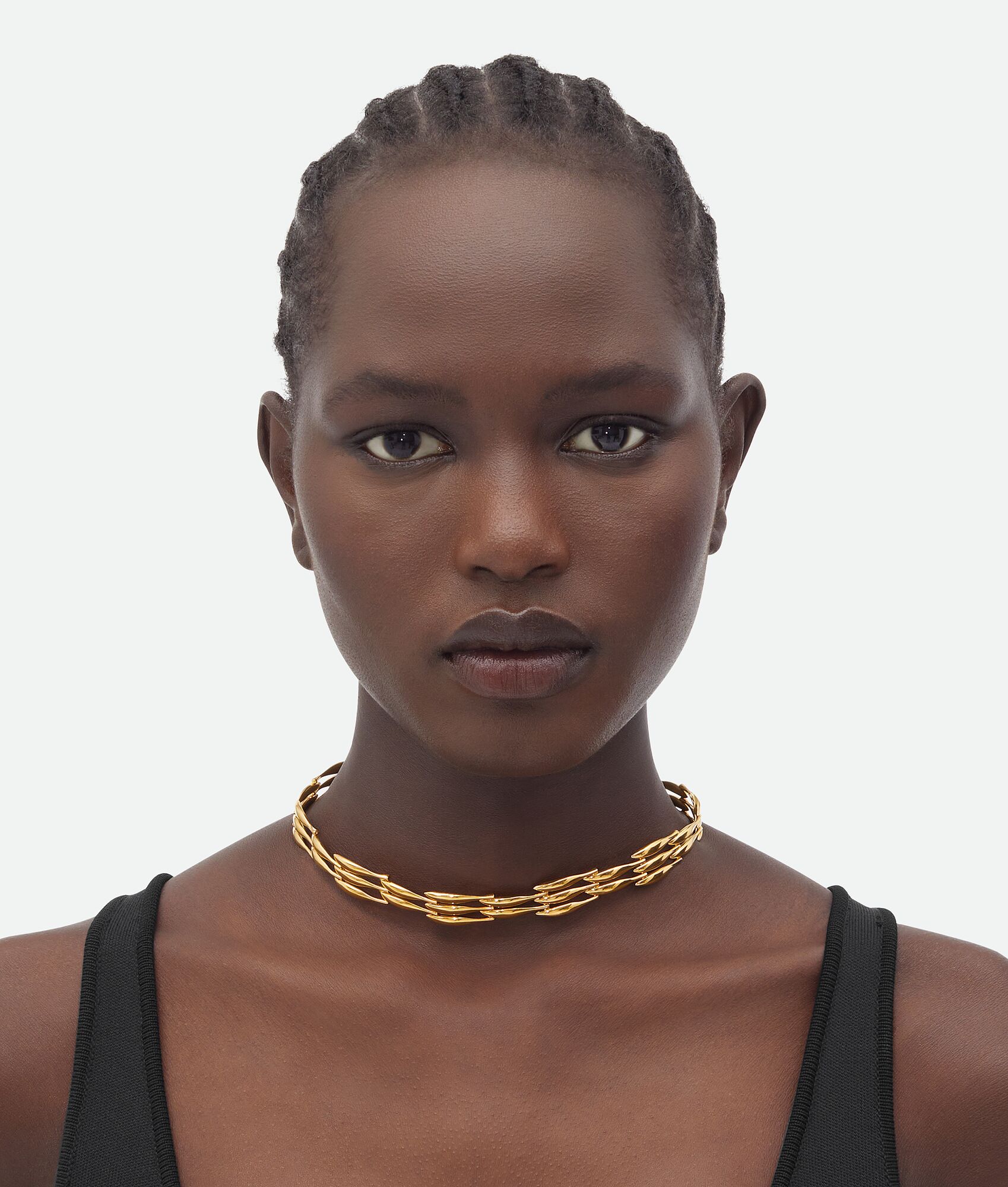 Bottega Veneta® Women's Sardine Necklace in Yellow gold. Shop online now.