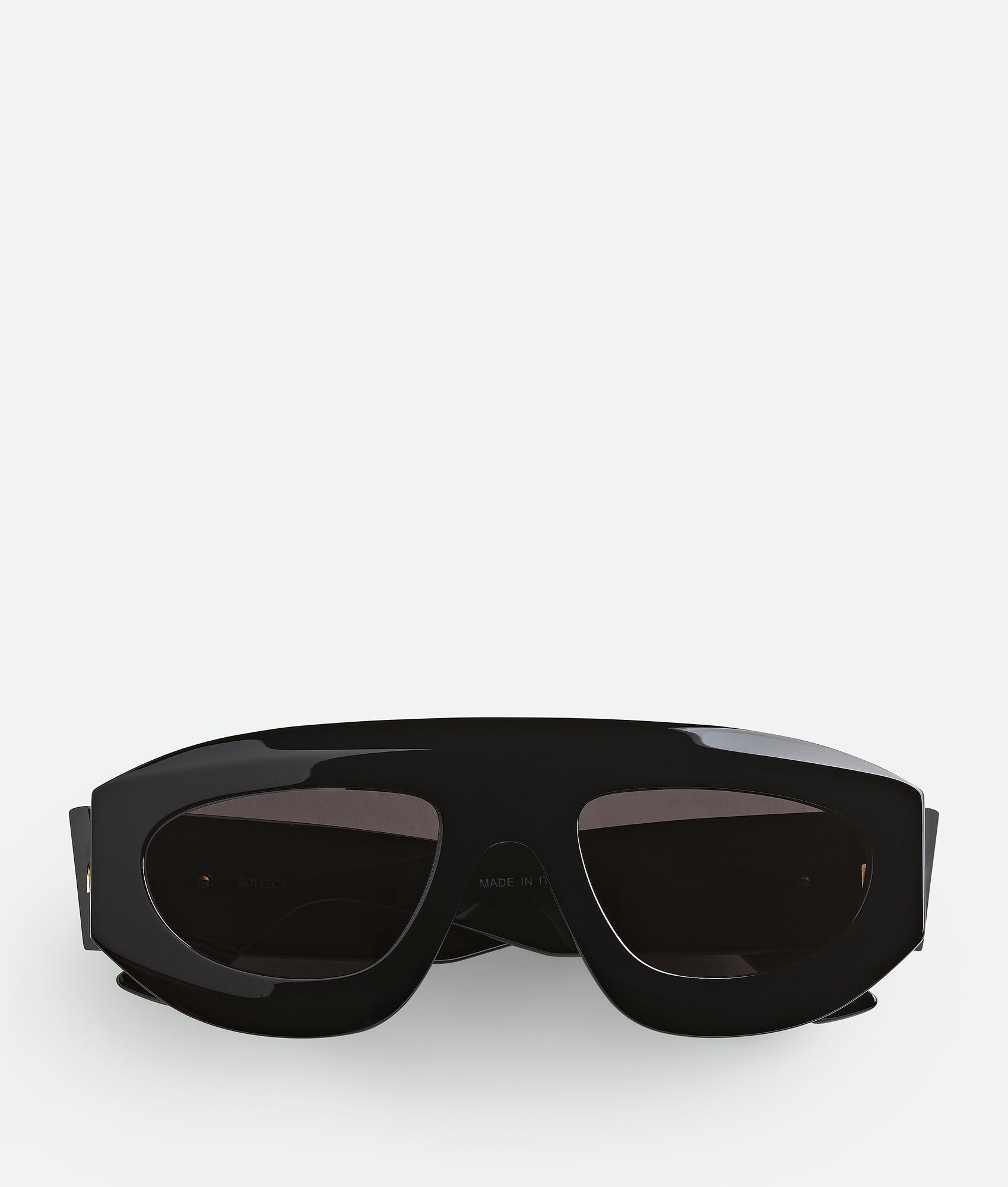 Bottega Veneta® Ultrathin Shield Sunglasses in Black/black/grey. Shop ...
