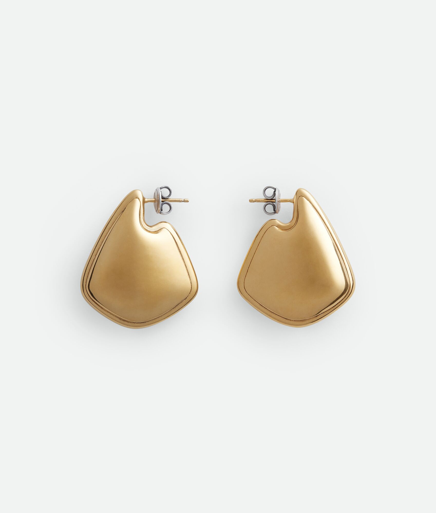 Bottega Veneta® Women's Small Fin Earrings in Silver/yellow gold. Shop ...