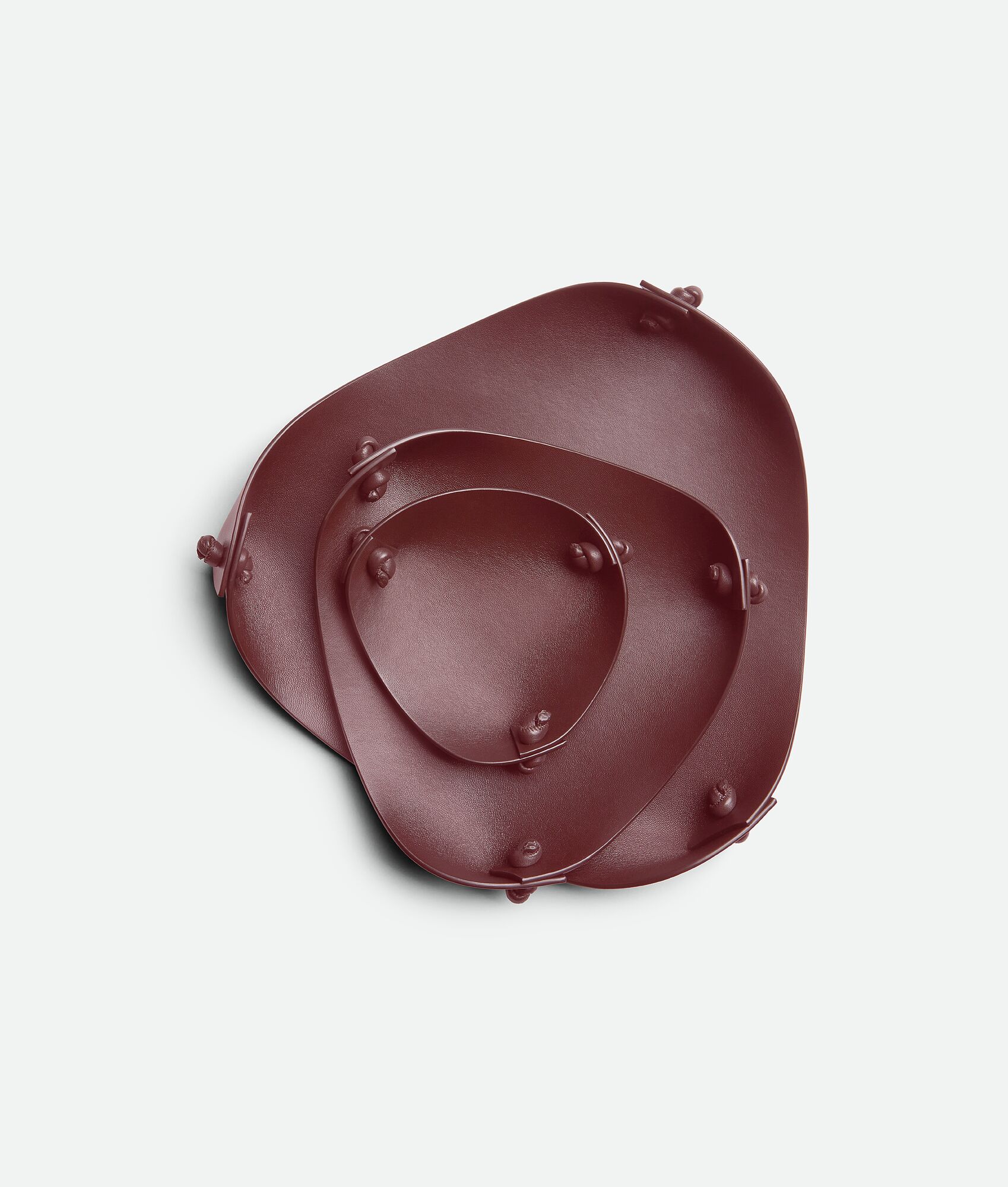 Large Leather Tray in Barolo | Bottega Veneta QA