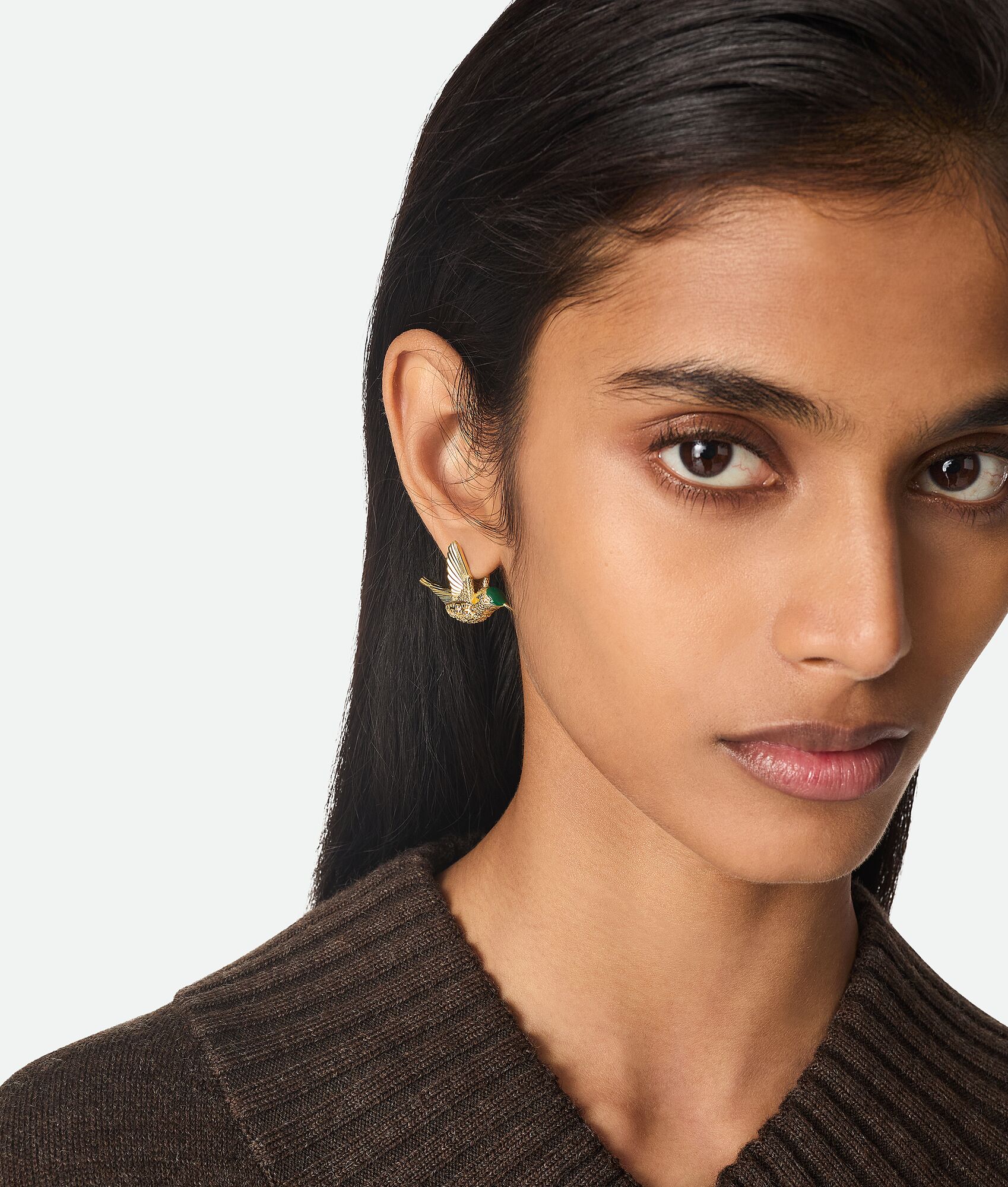 Bottega Veneta® Women's Colibri Earrings in White/navy. Shop online now.