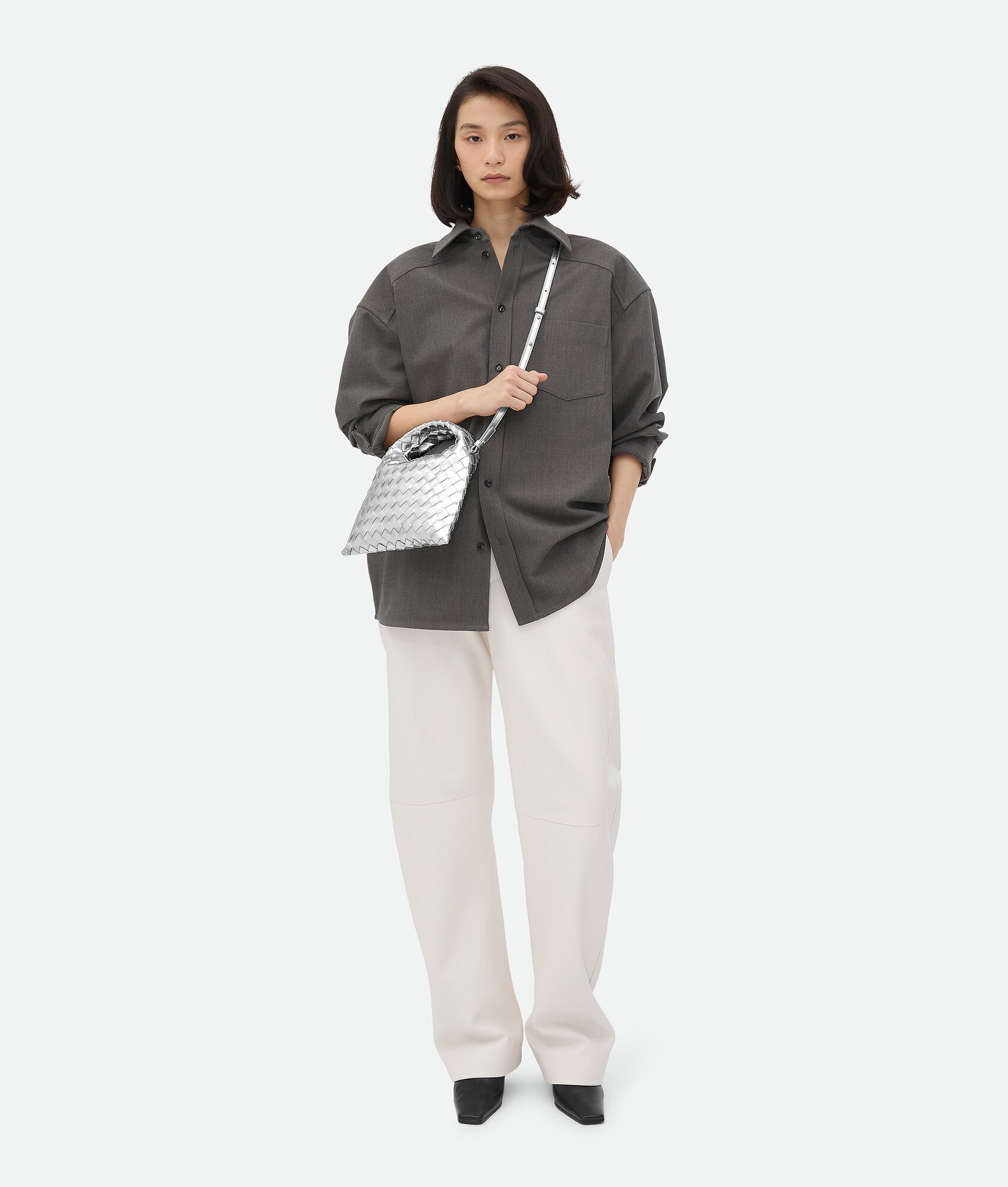 Mini Hop in SILVER | Bottega Veneta® US