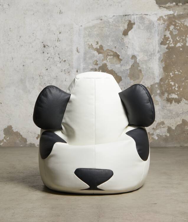 Bottega Veneta® Small Panda Pouf in White/black. Shop online now.