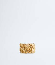 Bottega Veneta® Women's Intreccio 18k gold-finish sterling silver ring
