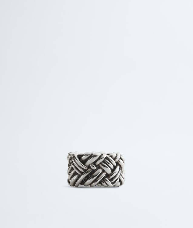 Bottega Veneta® Intreccio Ring in Silver for Men