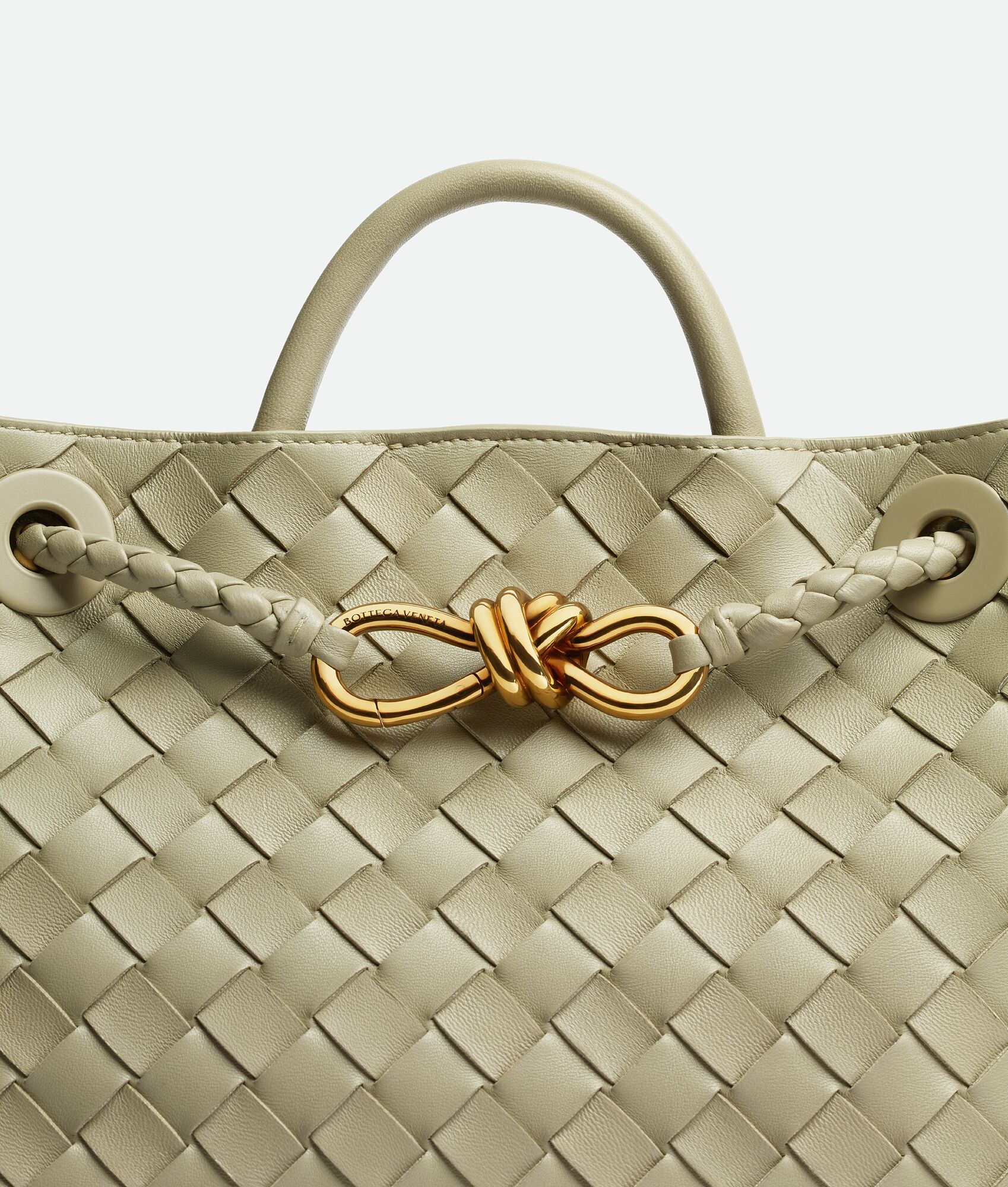 Bottega Veneta® Women's Small Andiamo in Travertine. Shop online now.