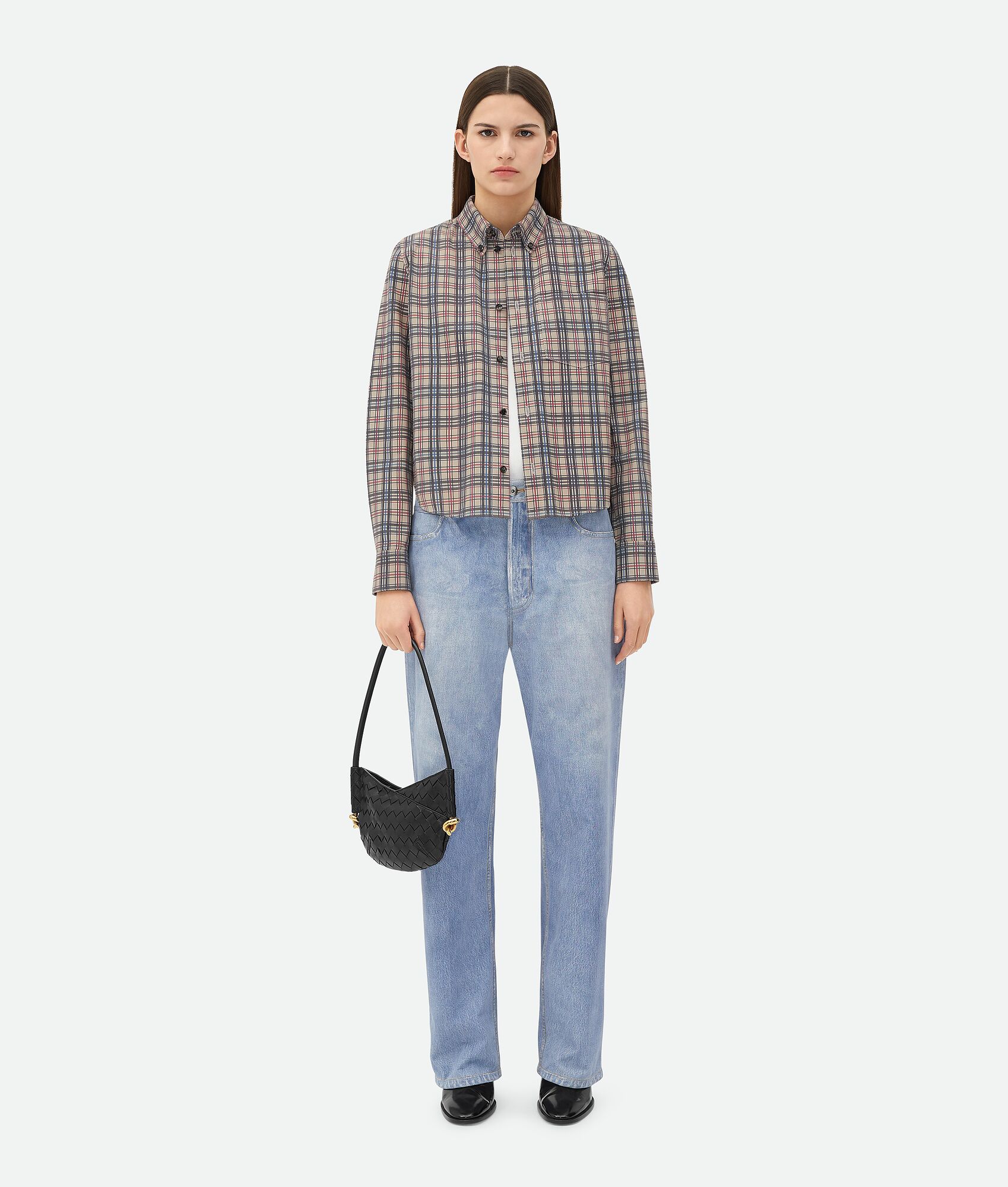 Women's Baby Solstice in Black | Bottega Veneta US