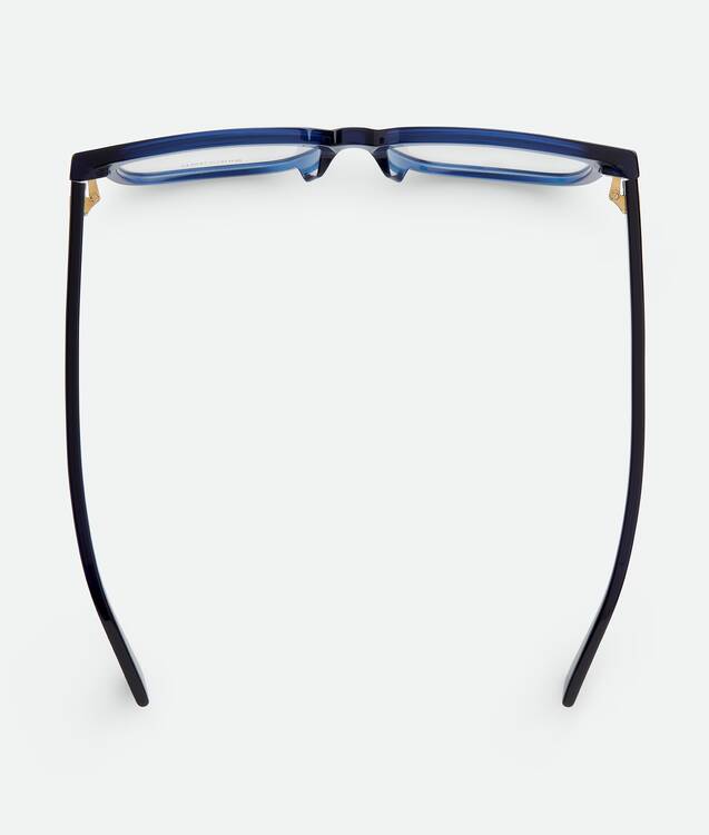 Men's Soft Recycled Acetate Square Eyeglasses in Blue / Transparent ...