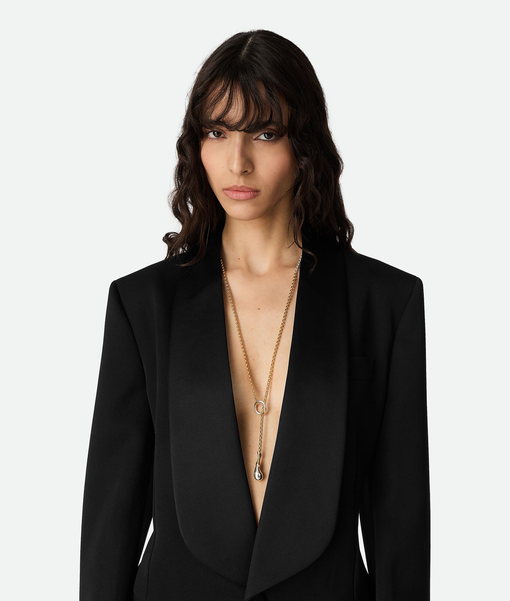 Women's Drop Chain Necklace in Silver/yellow gold | Bottega Veneta US