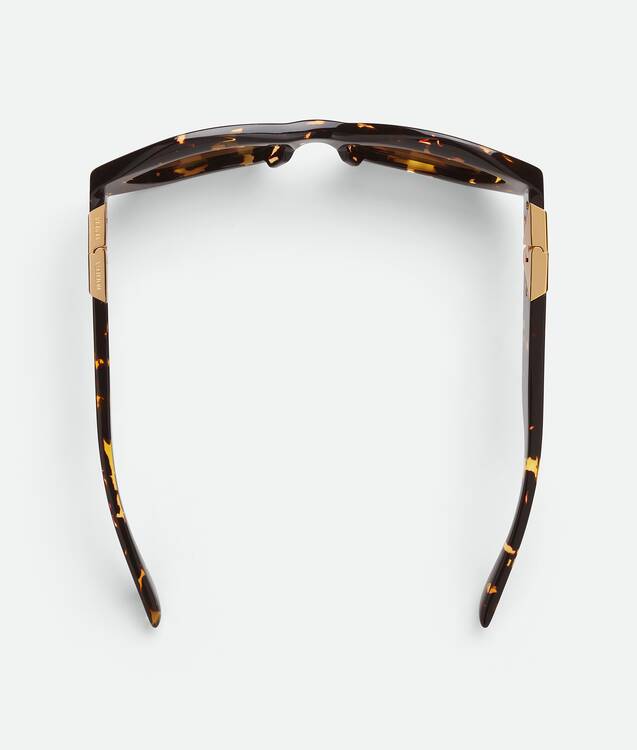 Bottega Veneta® Womens Angle Hexagonal Sunglasses In Havana Brown
