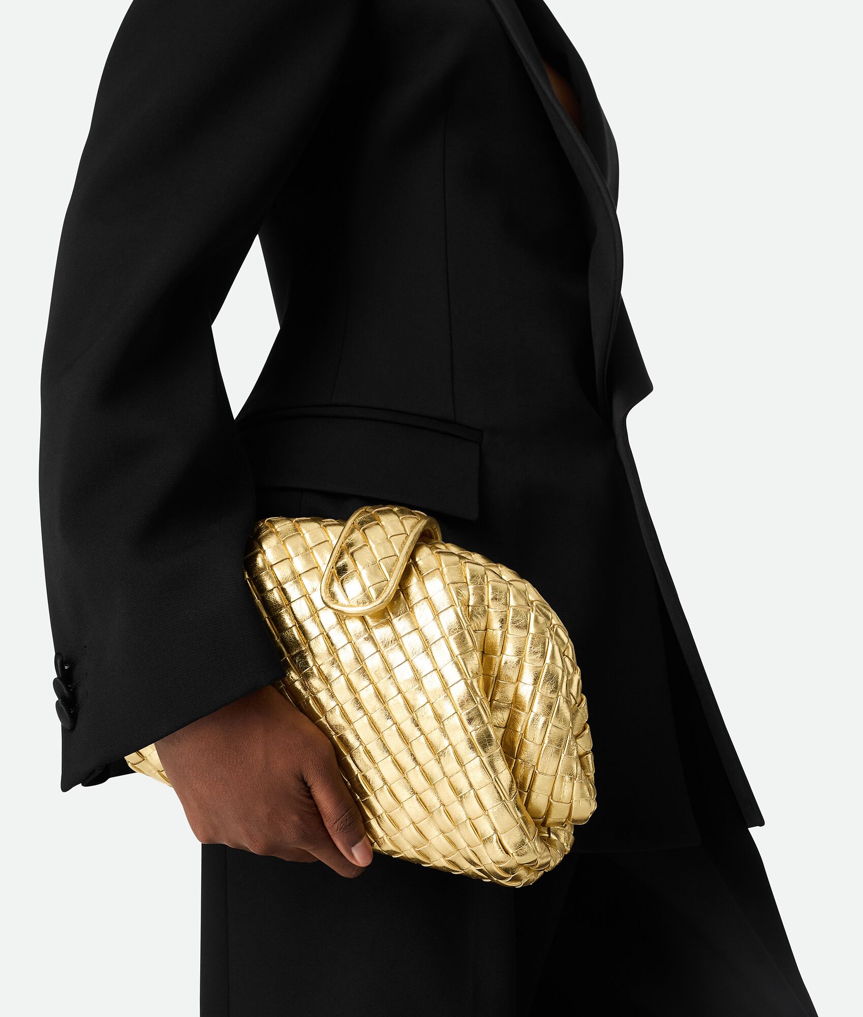 Bottega Veneta® Women's Small Lauren 1980 in Gold. Shop online now.