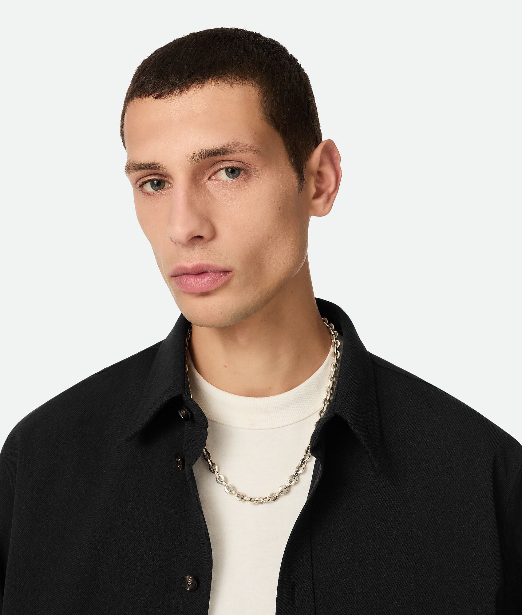 Bottega Veneta® Women's Shape Chain Necklace in Silver. Shop online now.