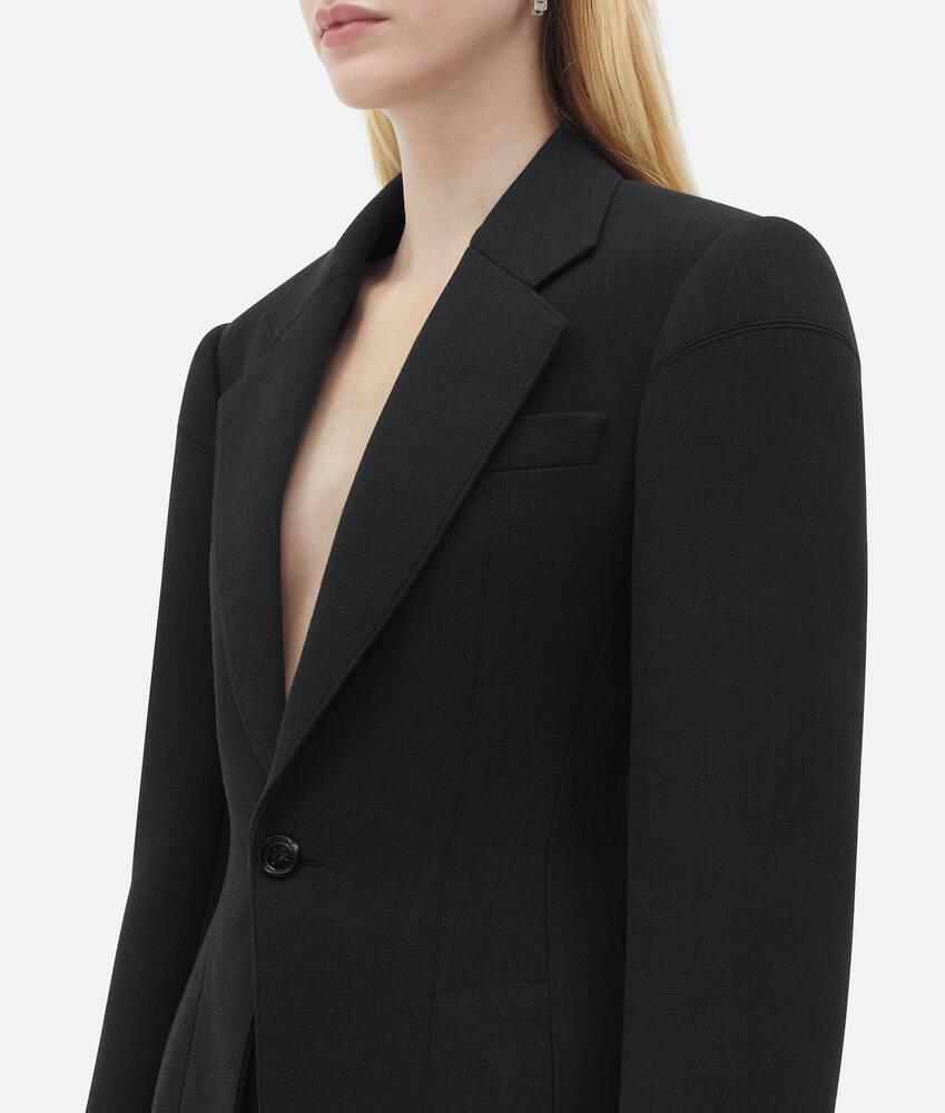 Bottega Veneta® Women's Structured Cotton Jacket in Black. Shop online now.