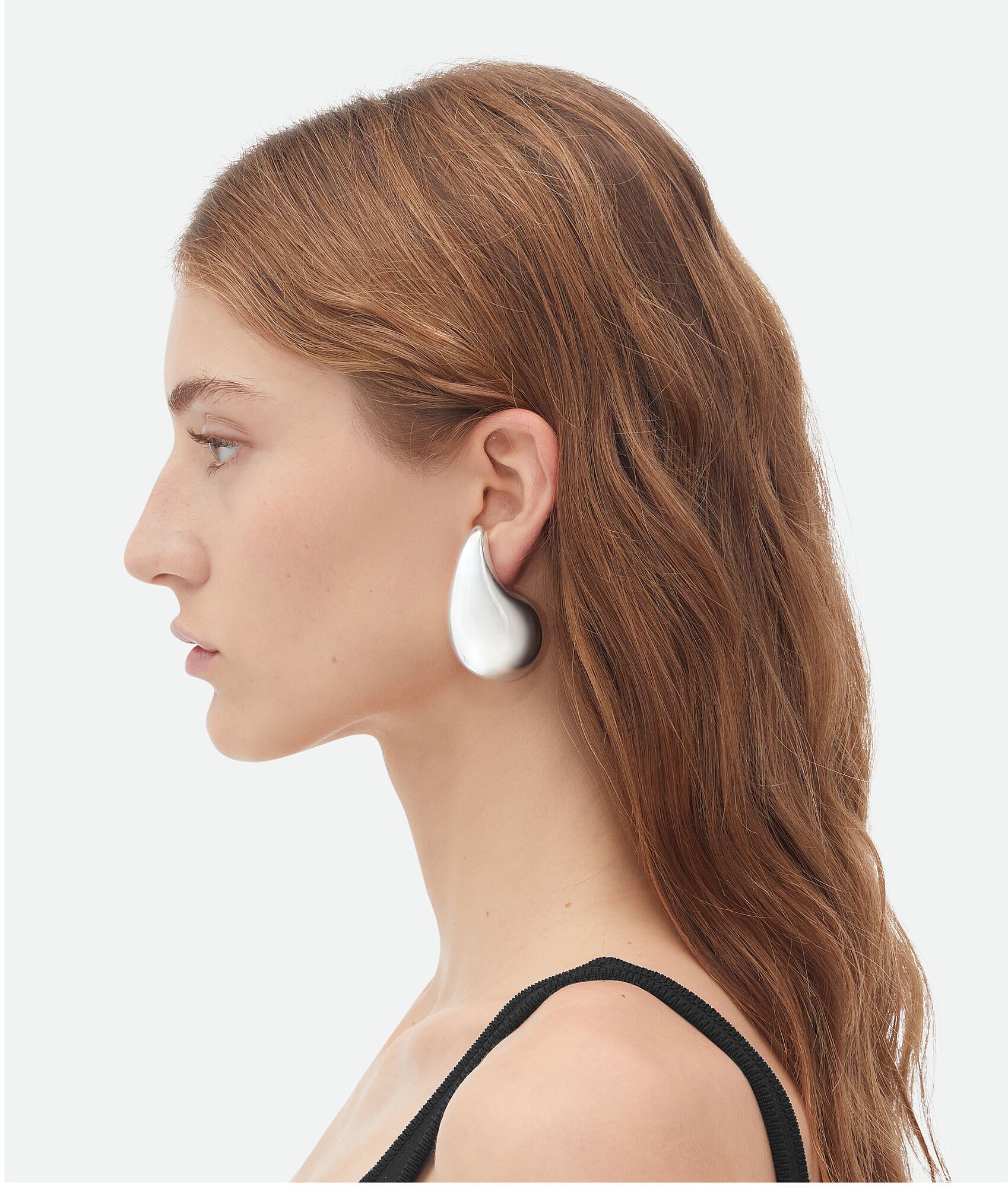 Large Drop Earrings in SILVER | Bottega Veneta® US