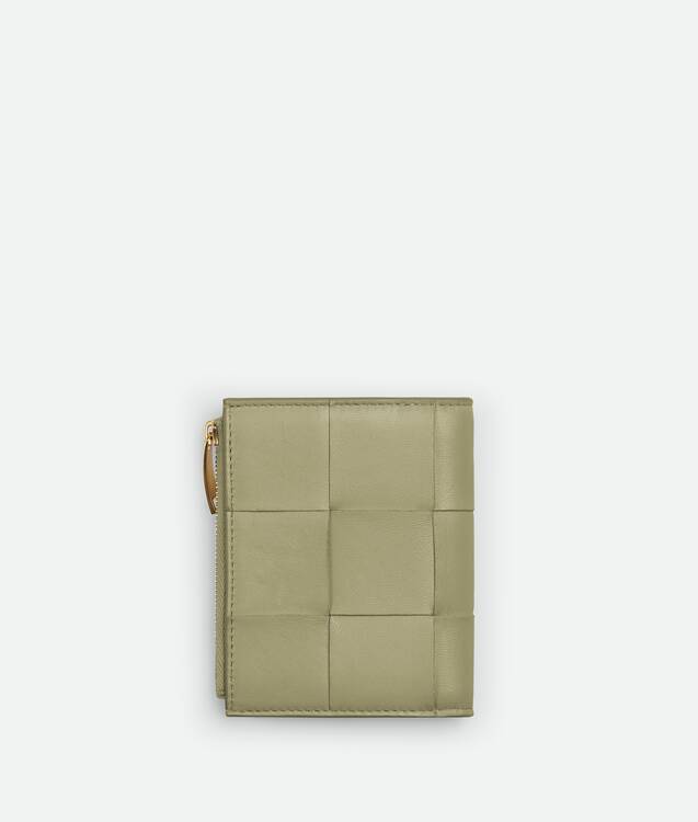 Bottega Veneta® Women's Cassette Small Bi-Fold Wallet in Travertine ...