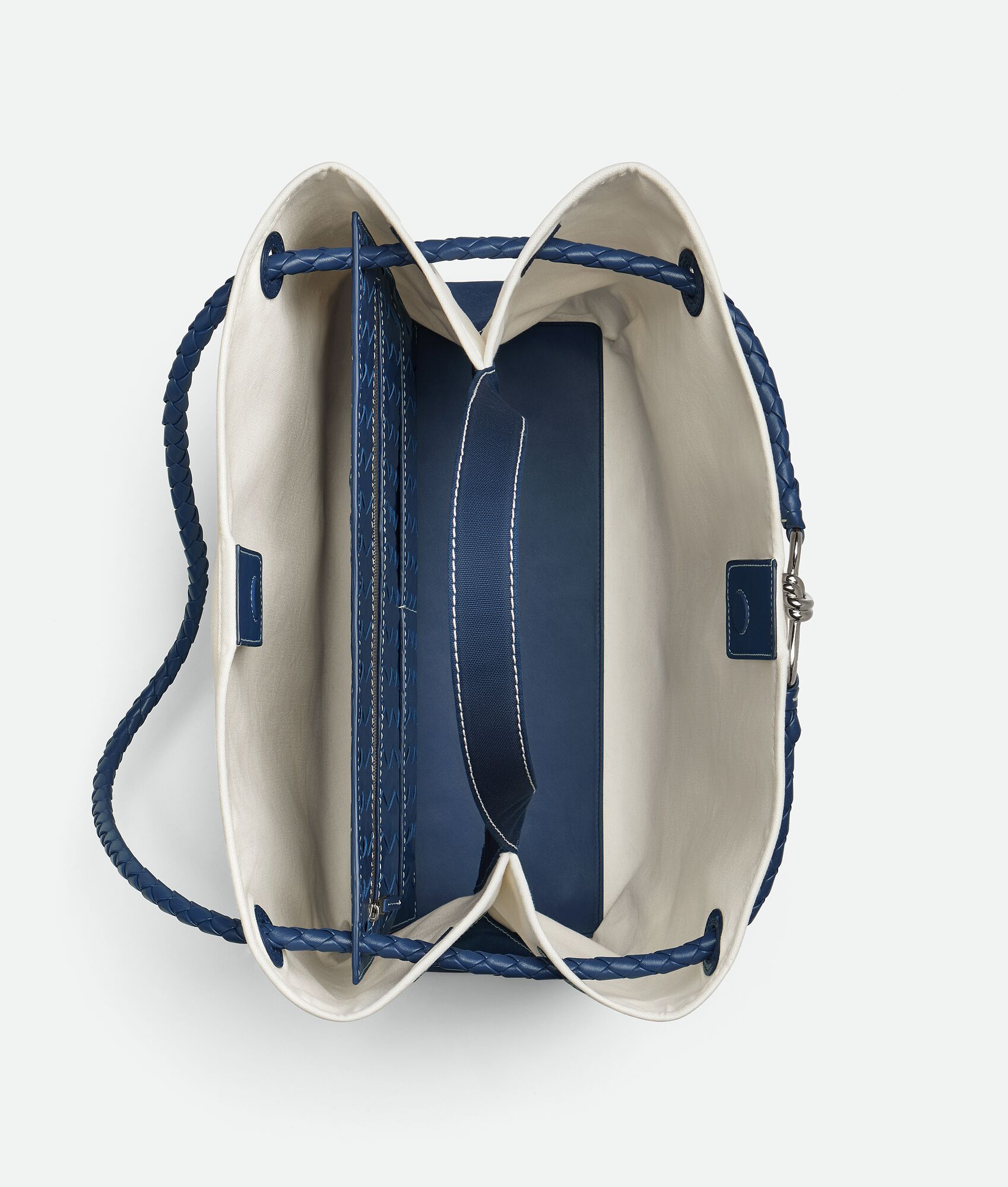 Large Andiamo in WHITE/BLUE | Bottega Veneta® US