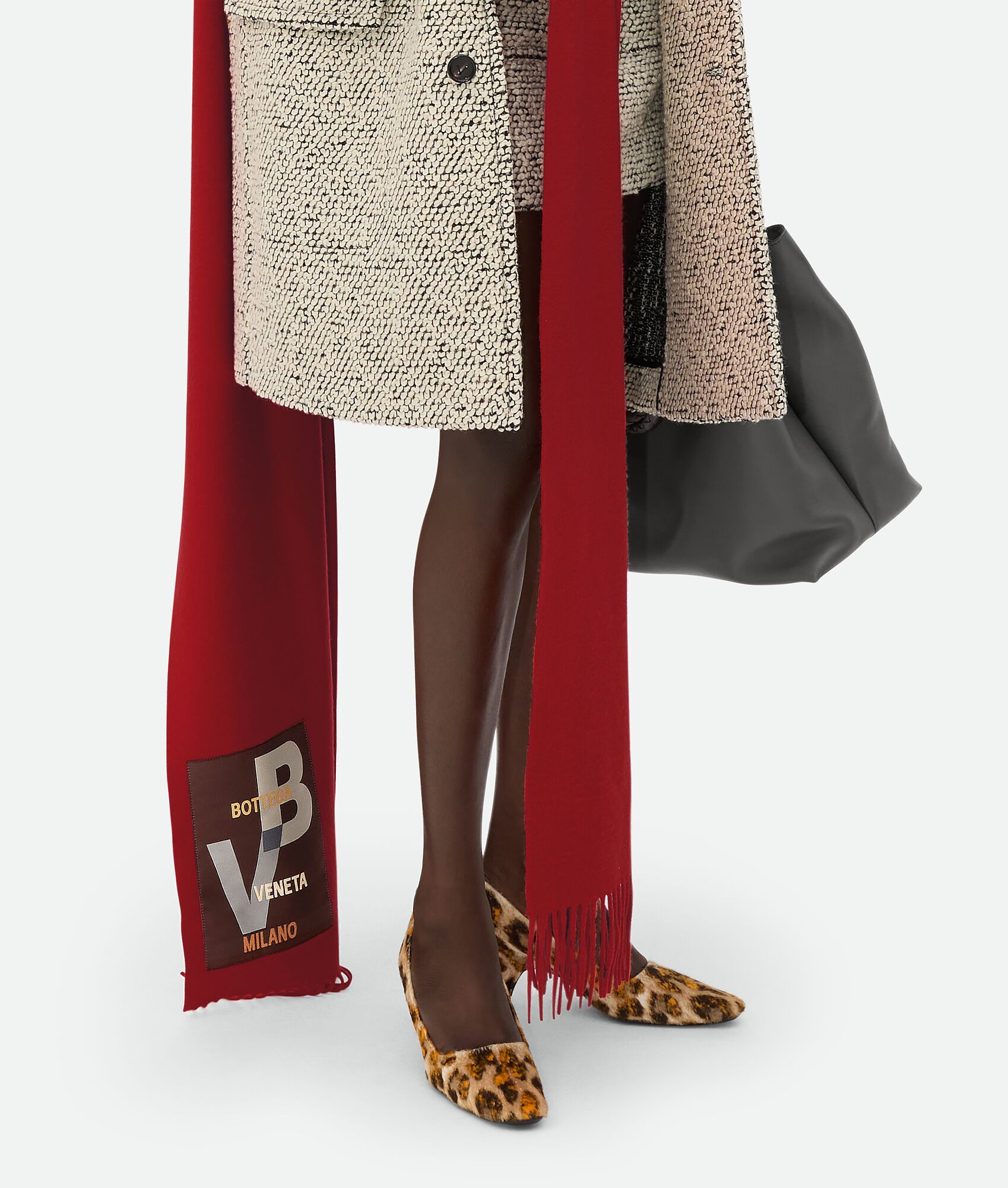 Large Cashmere Scarf in RED STONE | Bottega Veneta® US