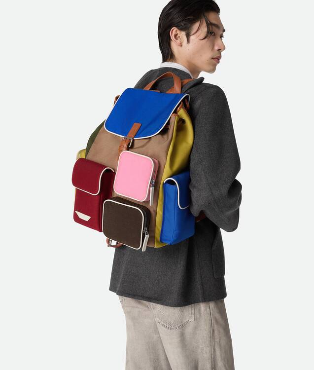 Crossroad Multipocket Backpack in MULTICOLOUR | Bottega Veneta® US