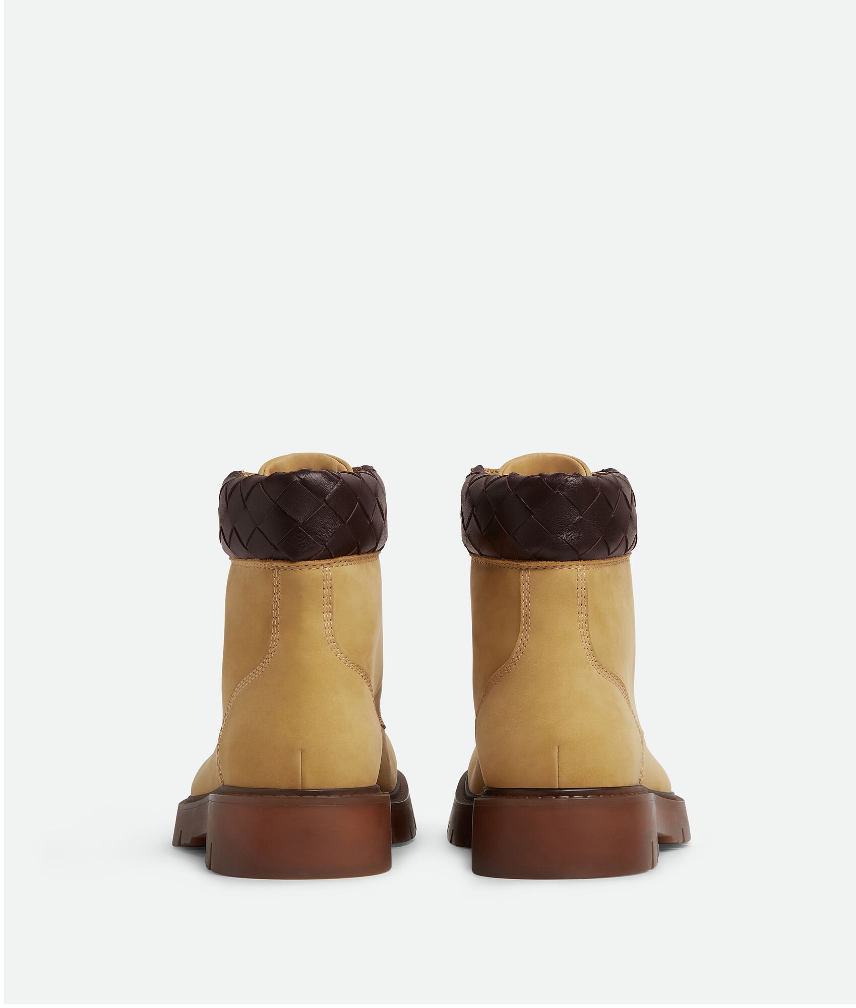 Haddock Lace-Up Ankle Boot in OCHRE / RUBBER | Bottega Veneta® US