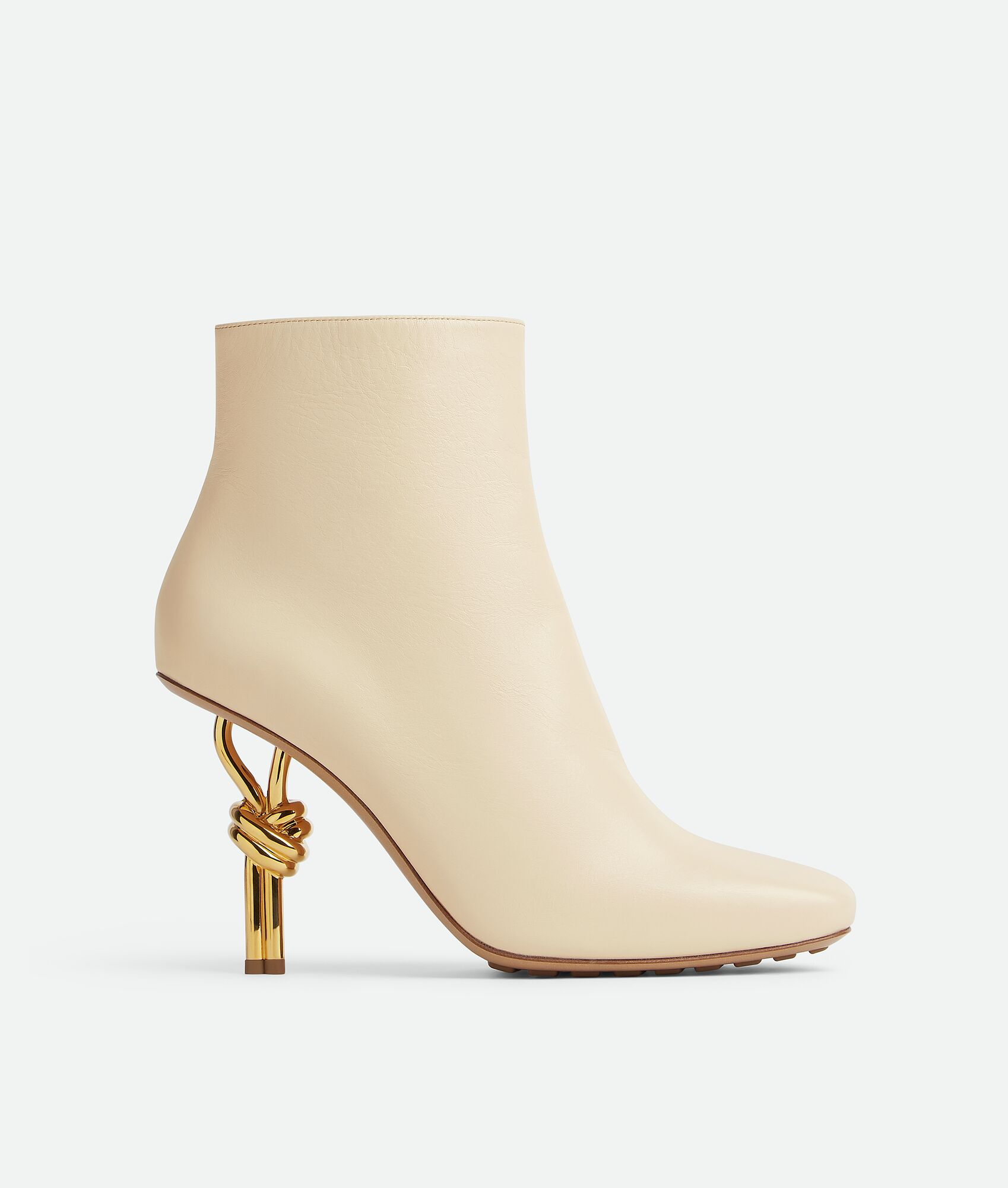 Bottega Veneta® Women's Knot Ankle Boot in Sea salt. Shop online now.