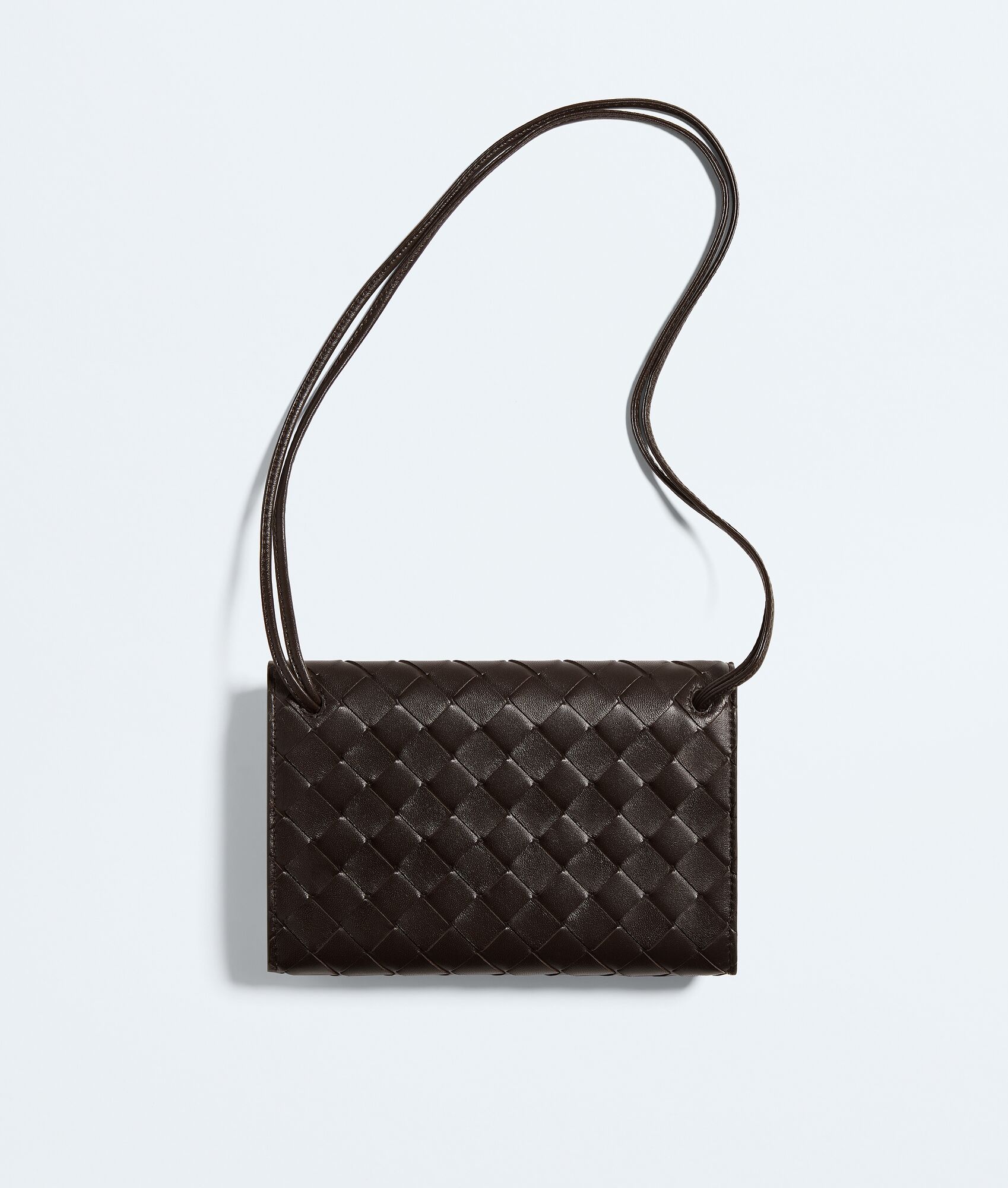 Women's Andiamo Pouch on Strap in Fondant | Bottega Veneta US