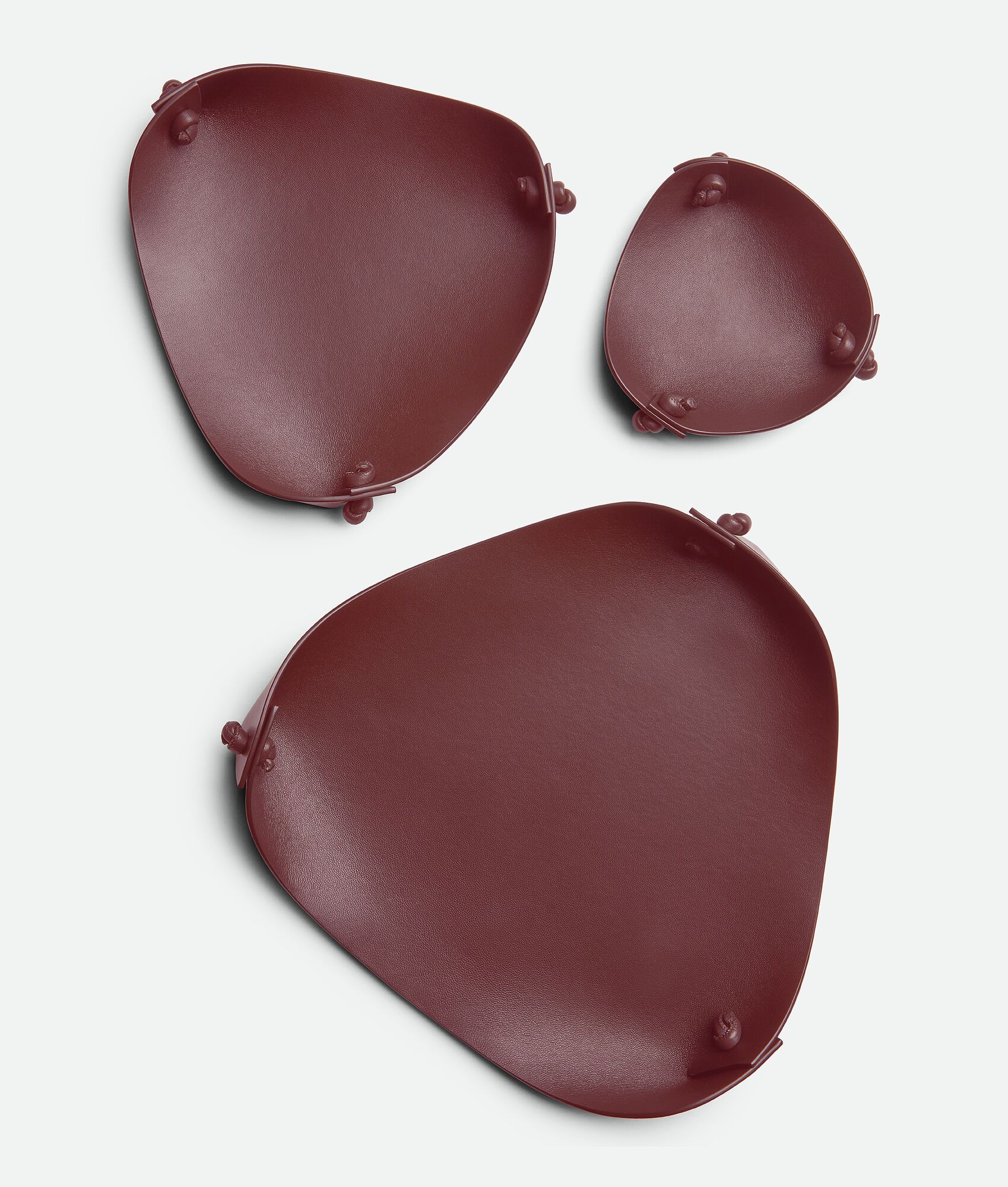 Large Leather Tray in Barolo | Bottega Veneta QA