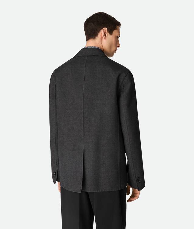 Men's Splitable Wool Jacket in Anthracite melange | Bottega Veneta US