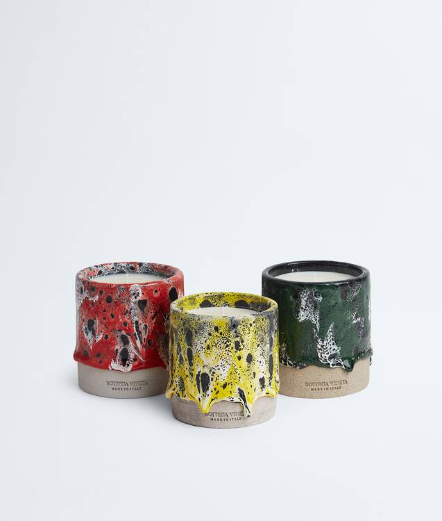 Lantern Glaze Candle in Yellow/white/black | Bottega Veneta AU