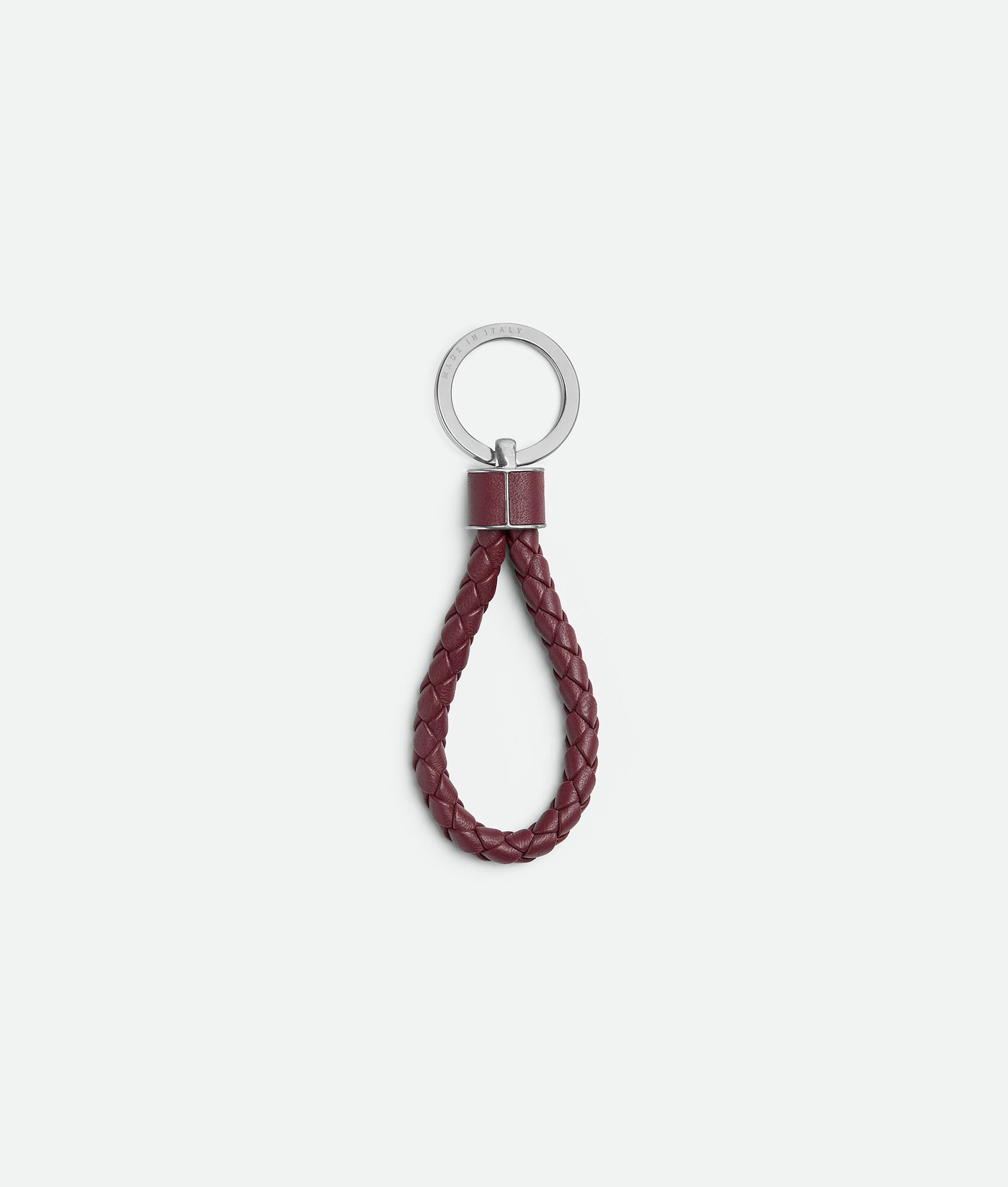 Bottega Veneta® Men's Intreccio Key Ring in Barolo. Shop online now.