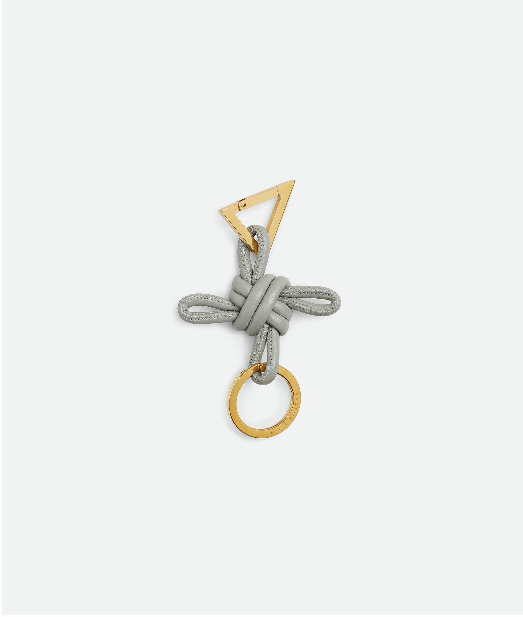Bottega Veneta® Women's Triangle Key Ring in Agate grey. Shop online now.
