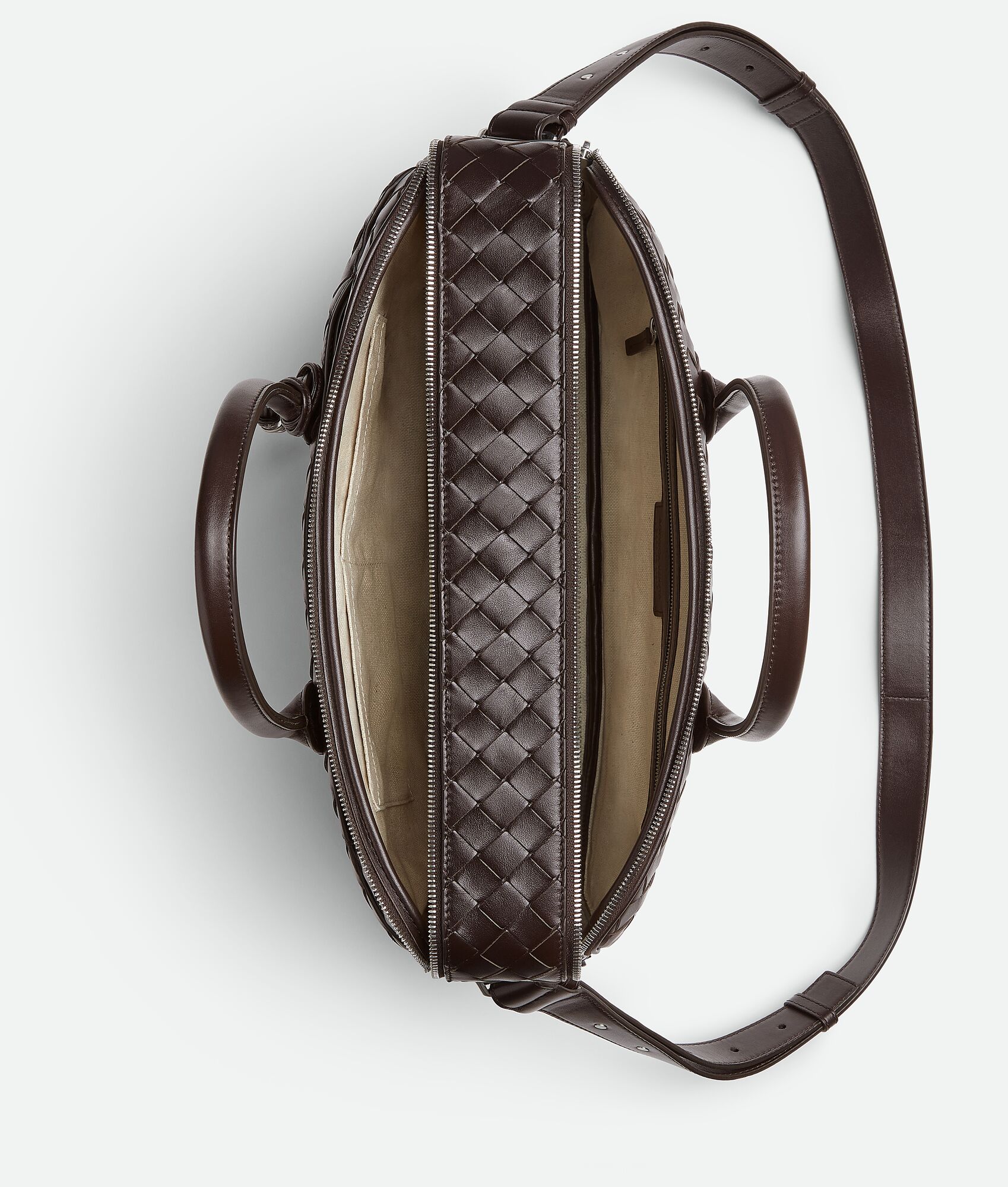 Bottega Veneta® Men's Getaway Briefcase in Fondant. Shop online now.