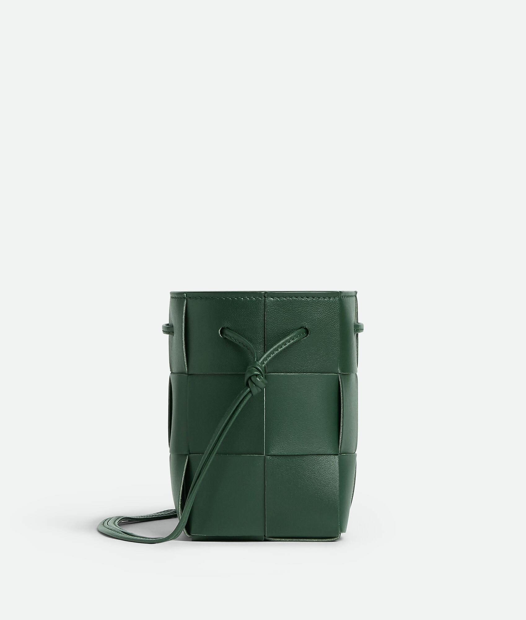 Bottega Veneta® Mini Cassette Bucket in Raintree. Shop online now.