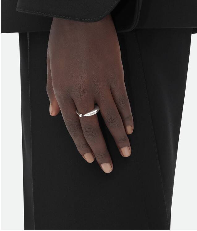 Bottega Veneta® Women's Sardine Ring in Silver. Shop online now.