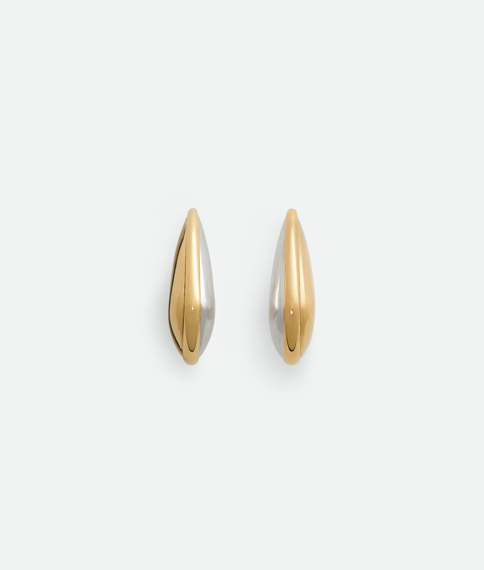 Women's Small Fin Earrings in Silver/yellow gold | Bottega Veneta US