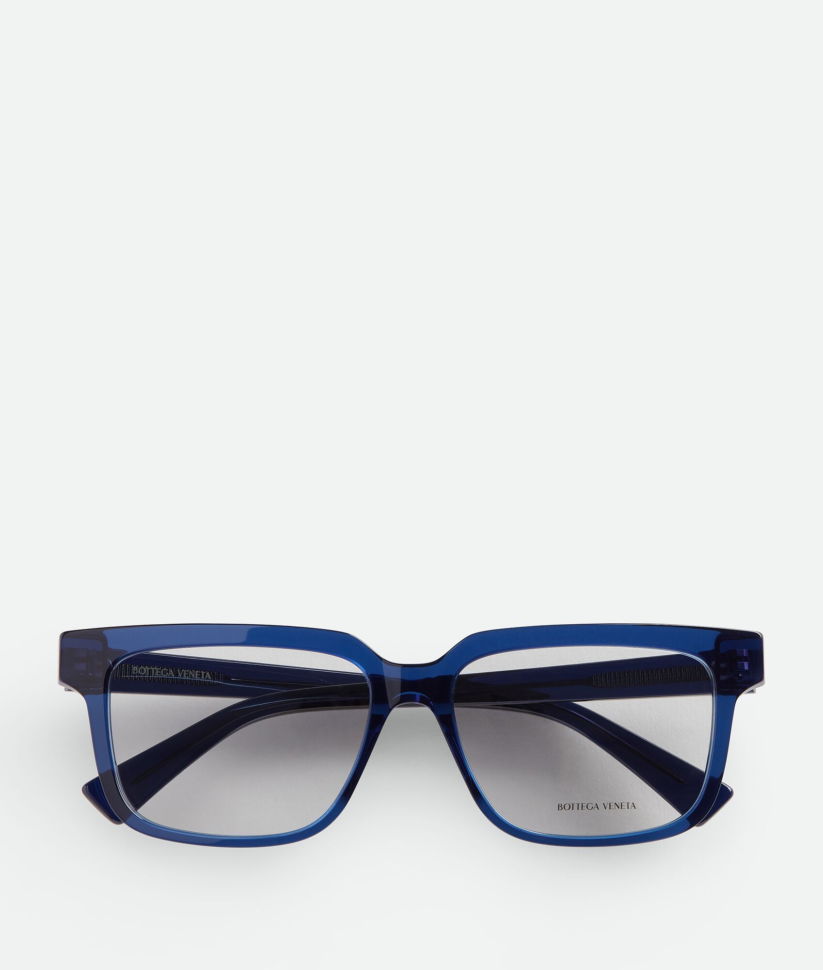 Bottega Veneta® Men's Soft Recycled Acetate Square Eyeglasses in Blue ...